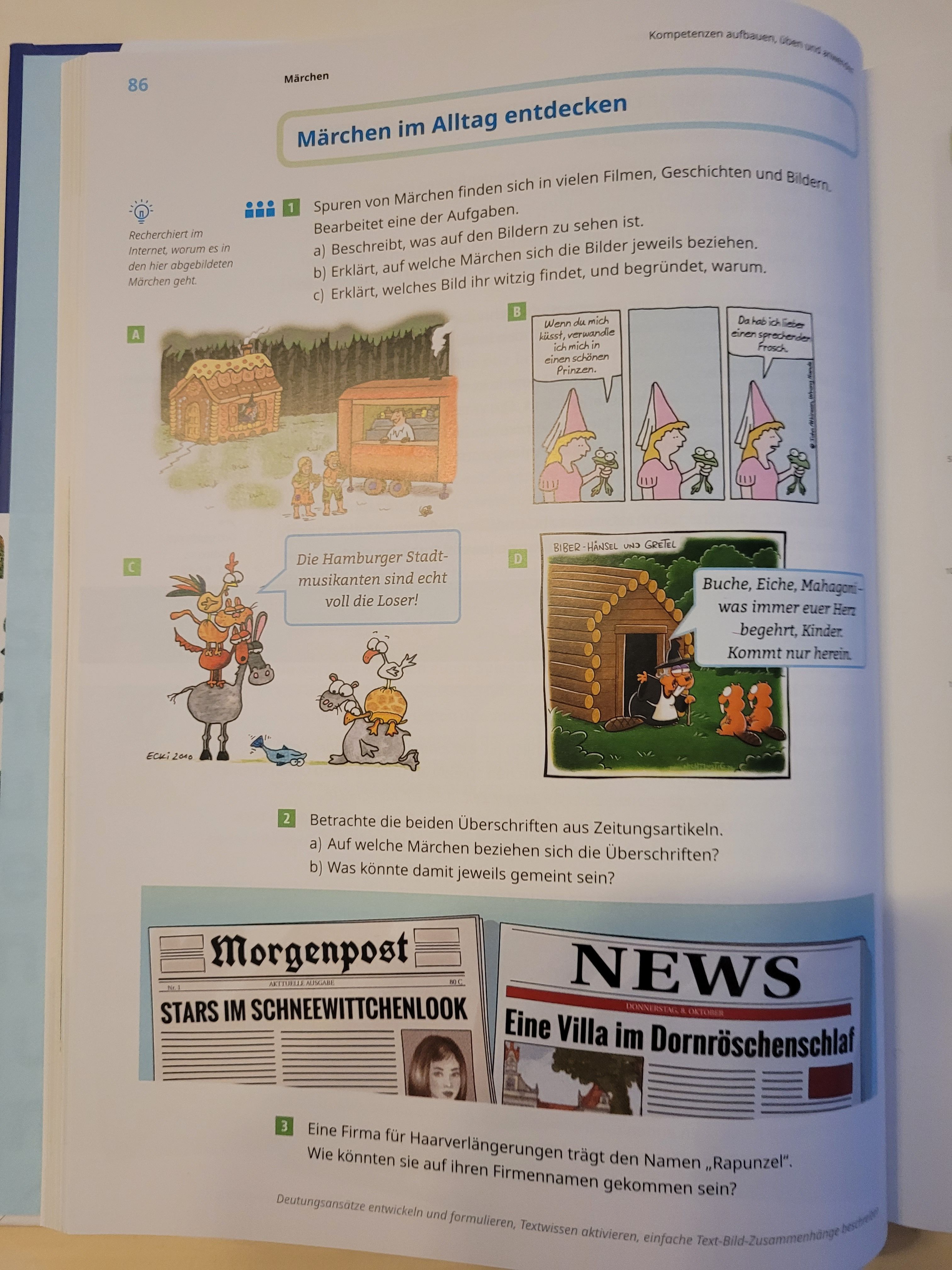 Ecki-Cartoon - Schulbuch